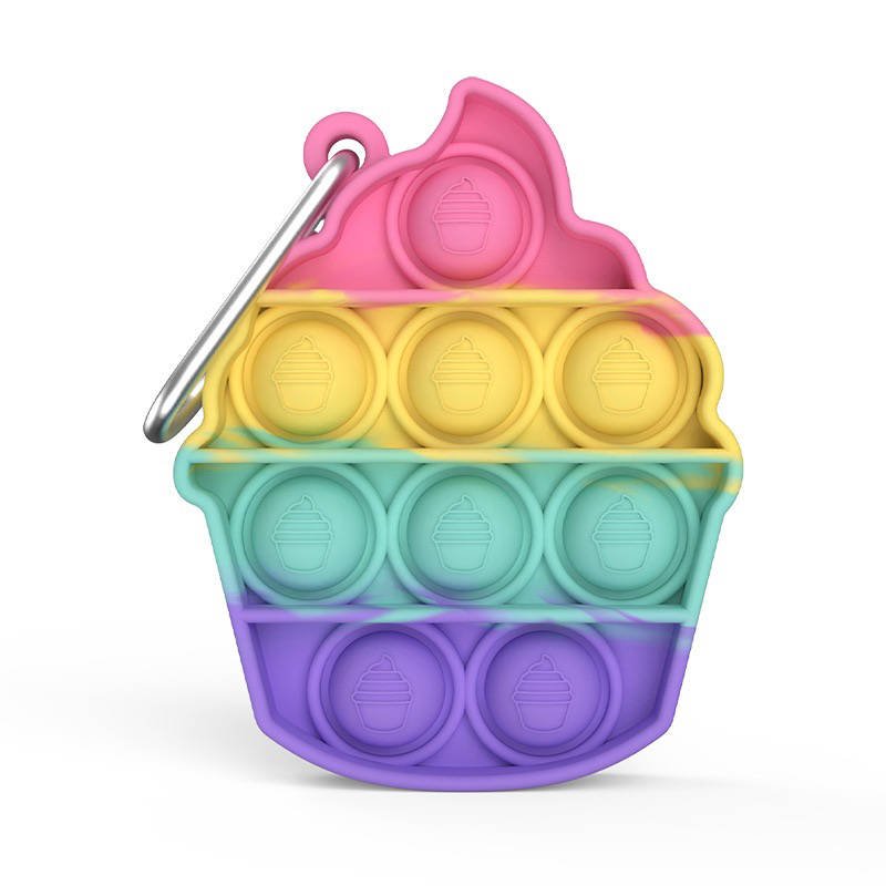 Pastel Cupcake Pop it Key Chain Key Ring – Sensory Zone